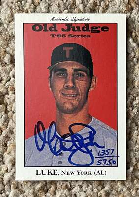 Matt Luke signed Old Judge Authentic - Yankees #'s - scratch | eBay