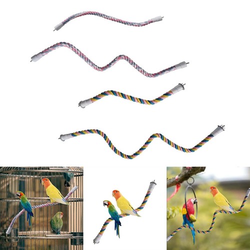 Climbing Ropes Bungee Bird Toys Cotton Rope Bird Perch | eBay