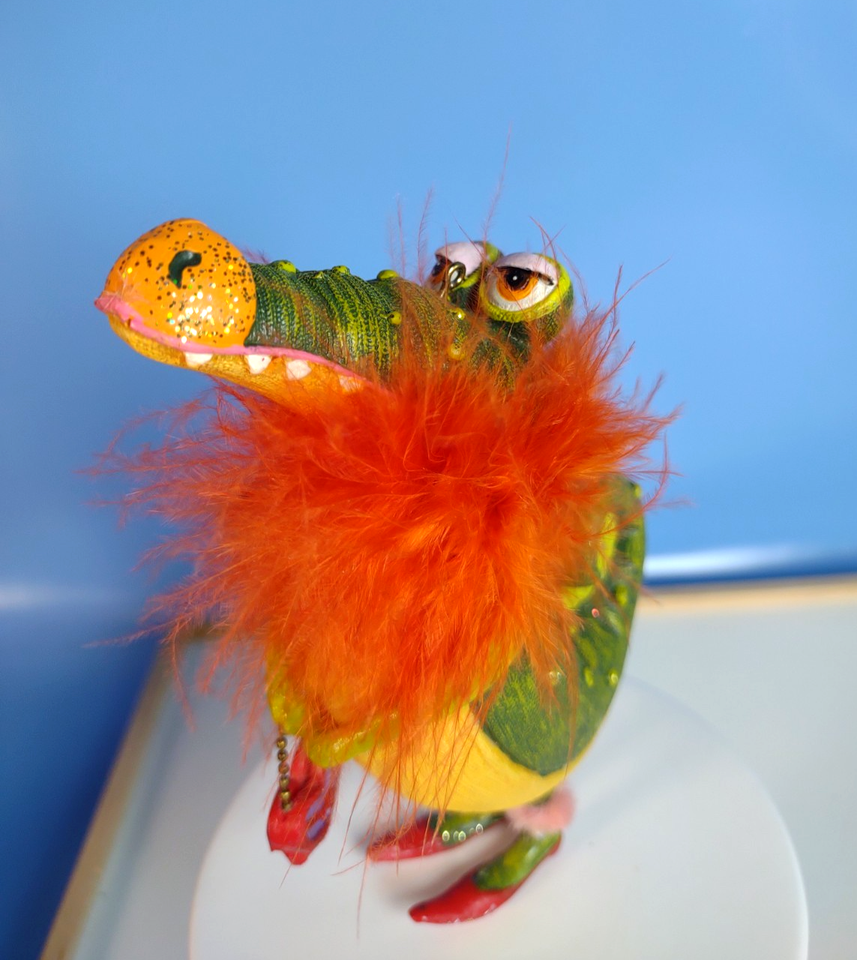 Dept 56 Feather Resin Patience Brewster Krinkles Lady Alligator Ornament *Read* | eBay