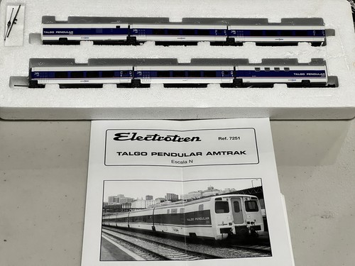 N SCALE TALGO PENDULAR 200 AMTRAK PASSENGER CARS BY ELECTROTREN | eBay
