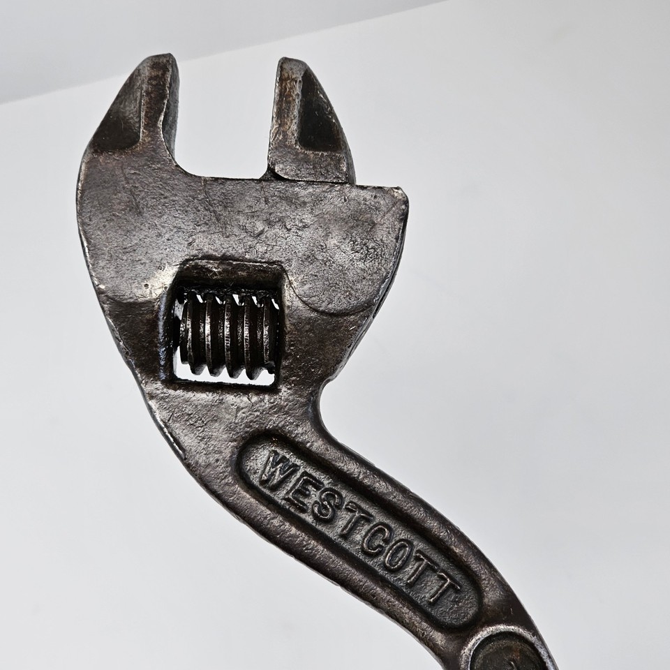 Vtg. 10" Westcott No. 80 S-Curved Adjustable Wrench Keystone Mfg ...