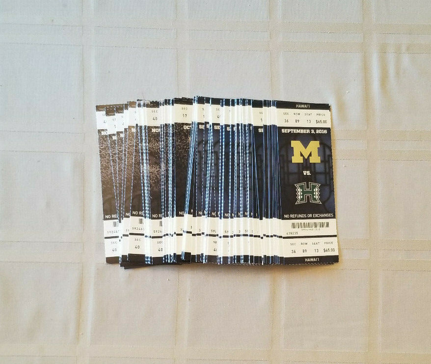 2016 MICHIGAN WOLVERINES FOOTBALL TICKET STUBS | eBay