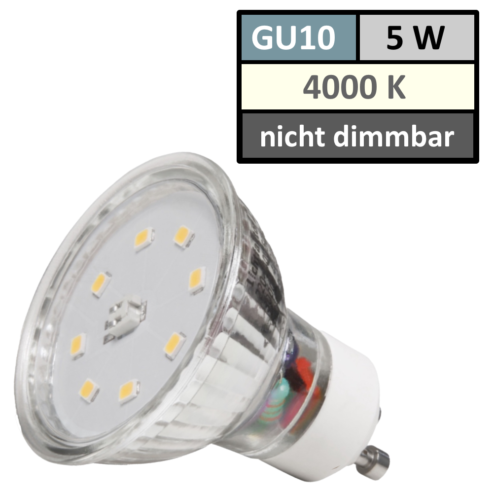 10er Set SMD LED Leuchtmittel 230V / Lampe / Birne / Gu10 Sockel / Spot ...