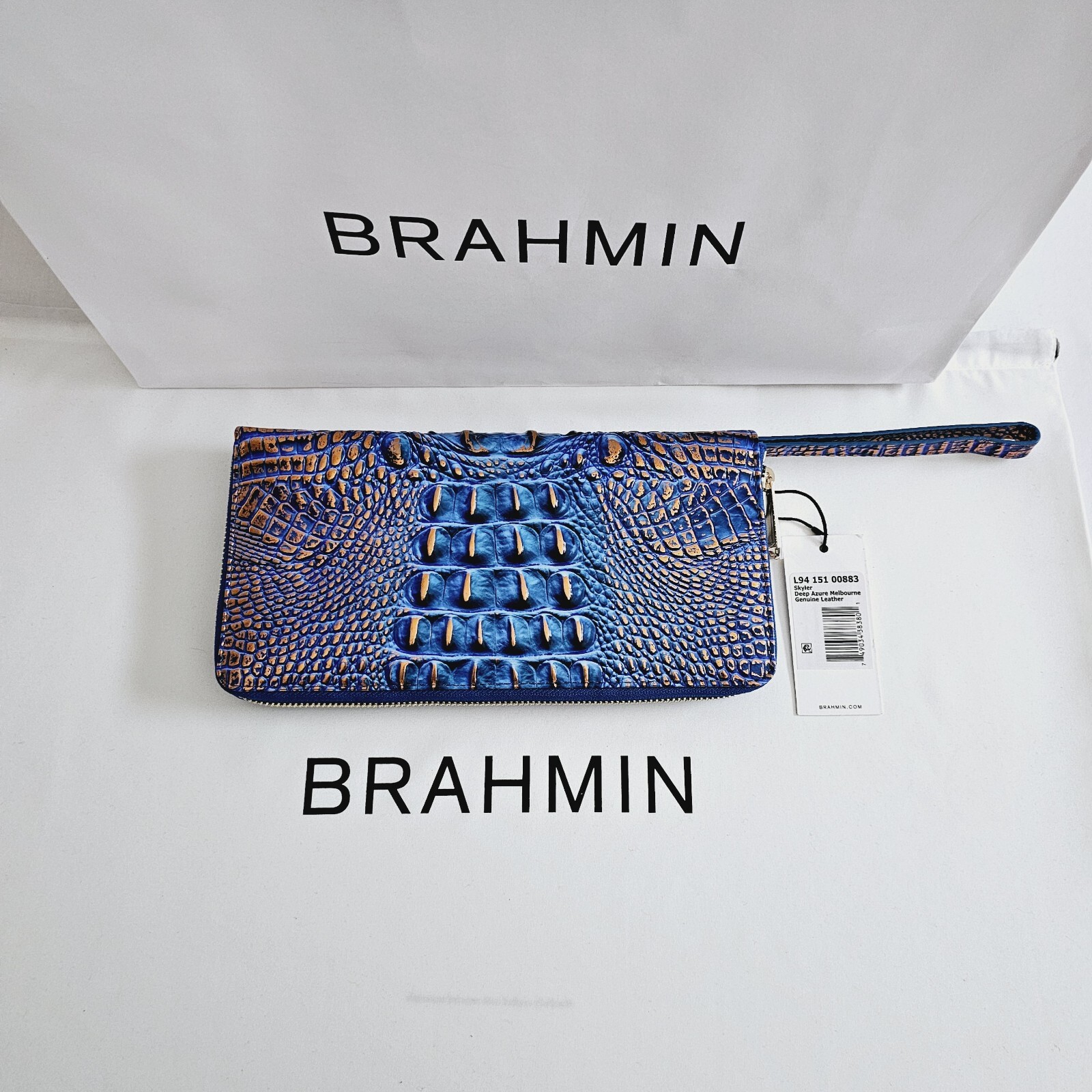BRAHMIN DEEP AZURE MELBOURNE SKYLER/CLUTCH #HARD TO FIND # | eBay