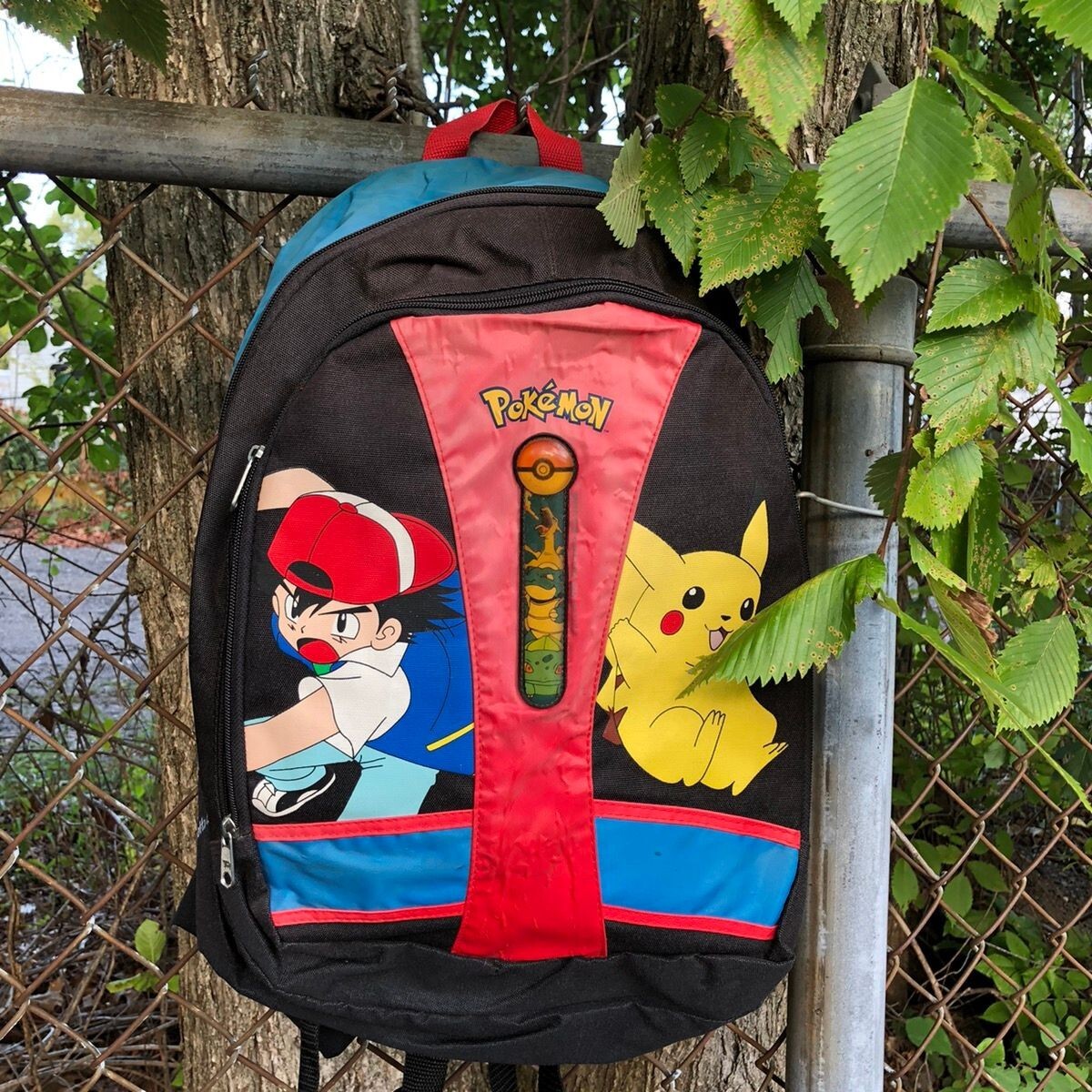 Vintage 1999 Pokémon Backpack Ash & Pikachu 90s Anime… - Gem