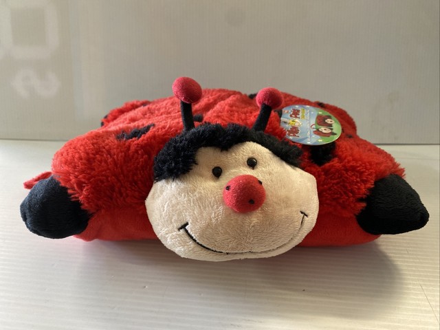 Pillow Pets Pee Wee Ladybug 11” Red Black Lady Bug Soft Stuffed Plush ...