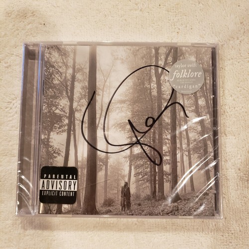 Taylor Swift Folklore SIGNED & SEALED CD Autographed Big Signature ...