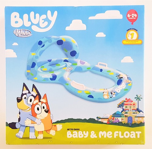 BLUEY BABY & ME POOL FLOAT by WAHU w/ Removeable Sun Protection Canopy ...