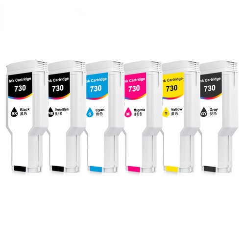 HP DesignJet T1600 T2600 T1700 Printer 730 Compatible Ink Cartridge Set ...