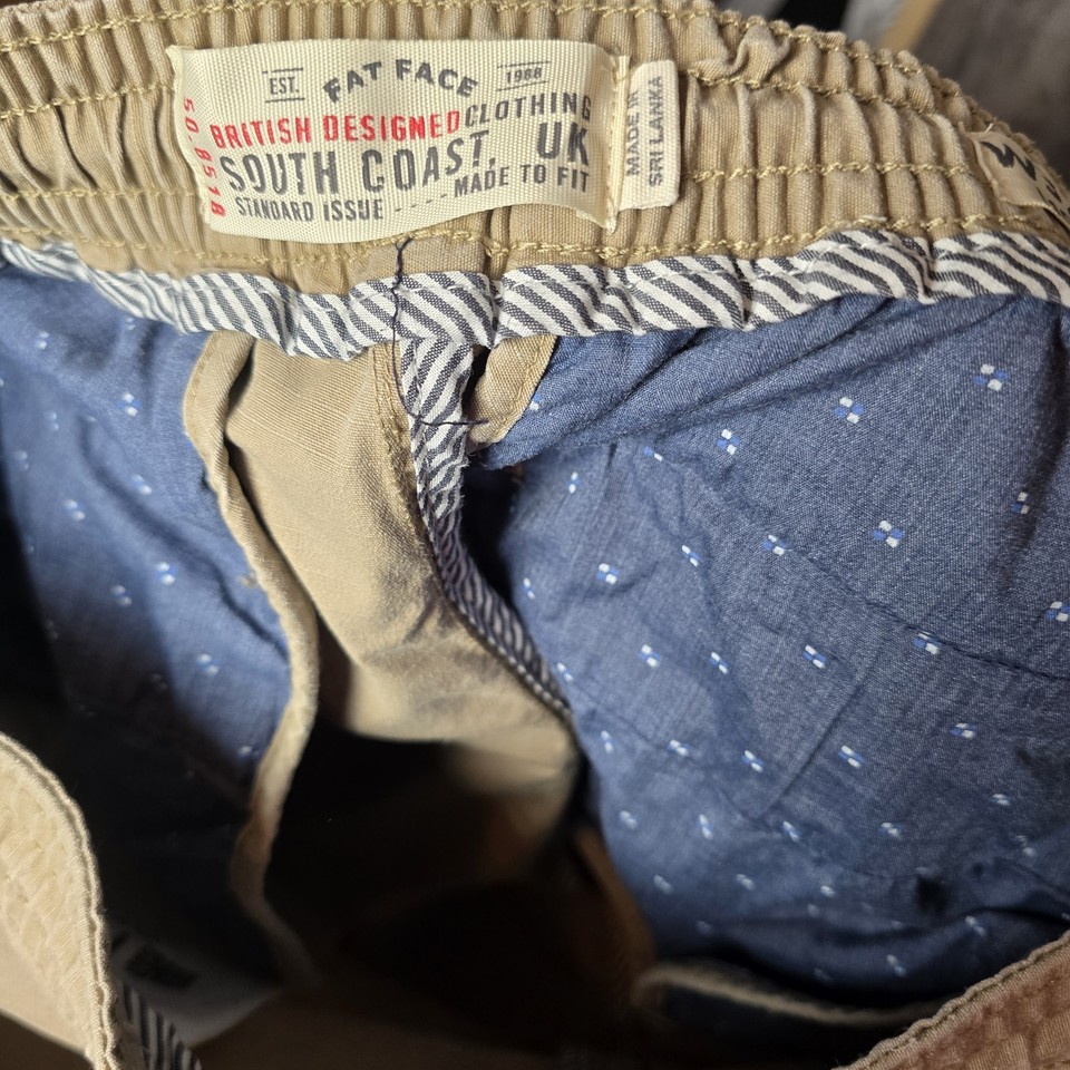 Fat Face Shorts Mens W32 Beige Cargo Utility Safari Drawstring Combat ...