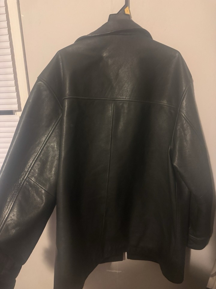 Gap 90s Genuine Leather Pea Coat Tough Size Xxl Multi Pocket Blazer ...