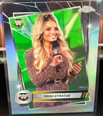 TRISH STRATUS 2025 TOPPS CHROME NEON GREEN BLACK & WHITE REFRACTOR | eBay