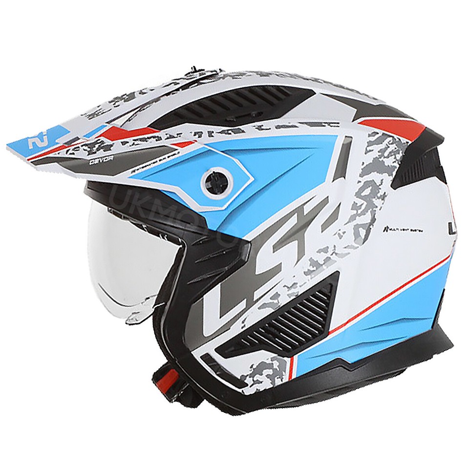 LS2 OF606 DRIFTER DEVOR MODULAR OPEN FACE MOTORCYCLE HELMET + FREE DARK ...