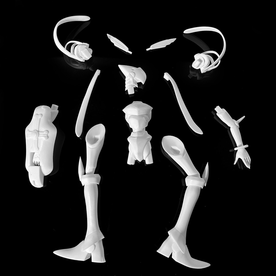 Anime Character Painting 3D Printing DIY GK Unpainted SLA Resin Kit ...