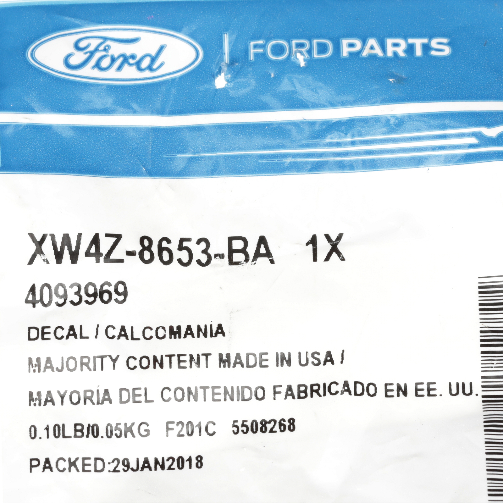 NEW OEM Ford Radiator Fan Warning Label XW4Z8653BA GENUINE | eBay