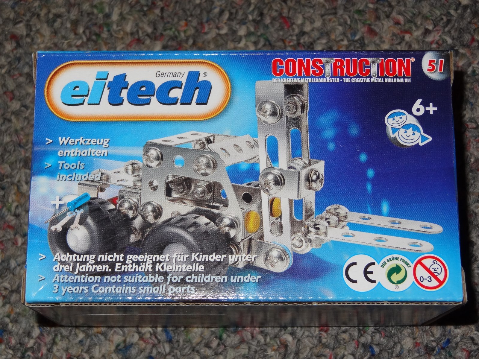 Mini Forklift Eitech Metal Construction Building Toy C51 | eBay