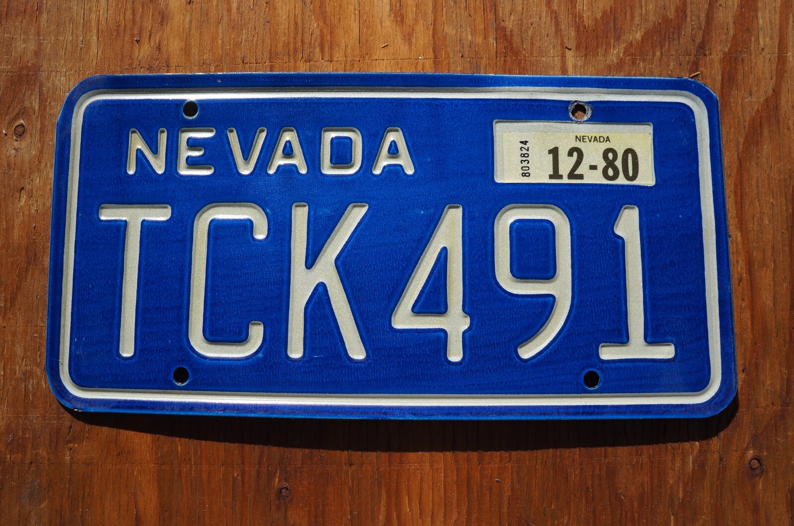 1980 Nevada License Plate # TCK 491 - Nice Original | eBay