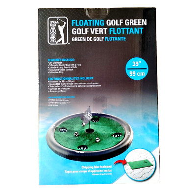 NEW PGA Tour Floating Inflatable Pool Golf Green w/ Chipping Mat Balls ...