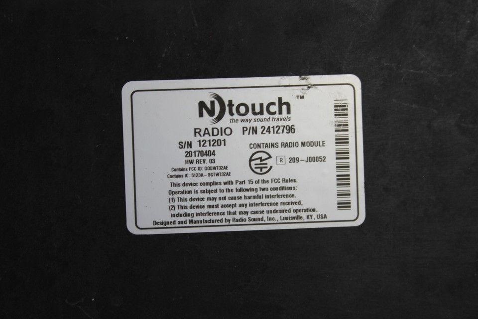 2017 Slingshot SL Ntouch Radio Module 2412796 OEM CD112 | eBay