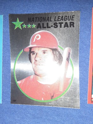 1982 Topps Stickers Pete Rose All-Star Foil Philadelphia Phillies #121 ...