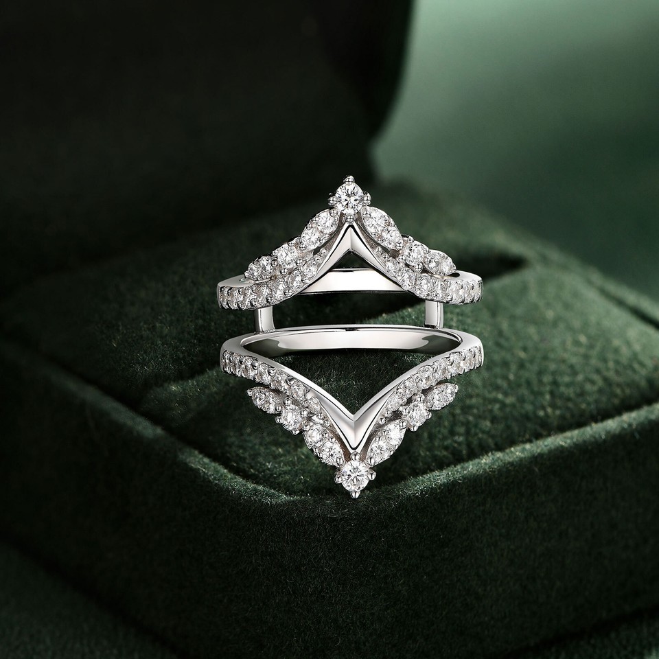 Vintage Ring Enhancer for Engagement Rings Curved Enhancer Guard Ring ...