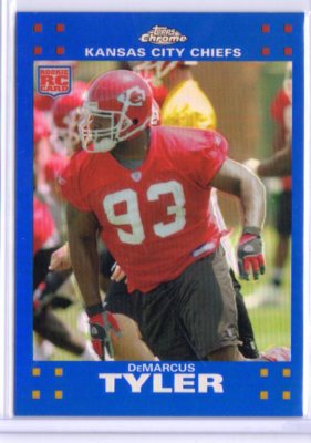 DEMARCUS TYLER 2007 Topps Chrome Blue Refractor RC #TC227 (25% OFF) | eBay