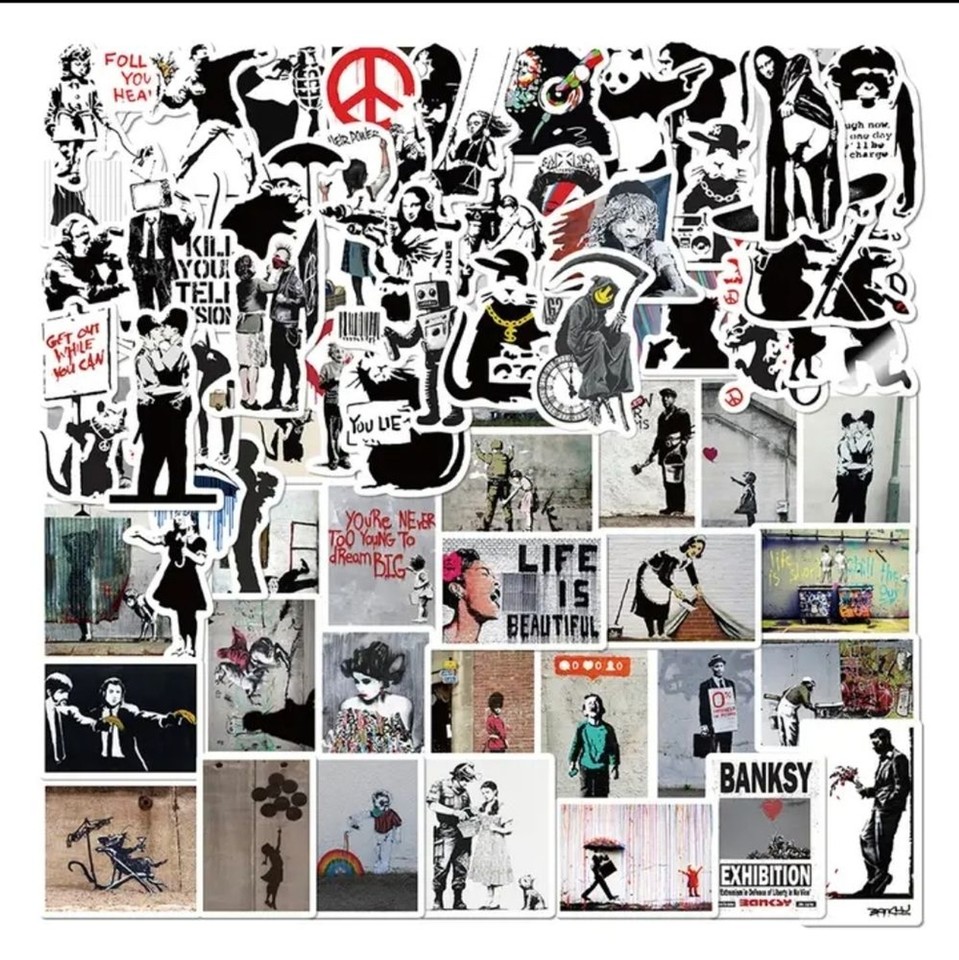 BANKSY sticker bundle diy decal graffiti sticker bundle street art | eBay