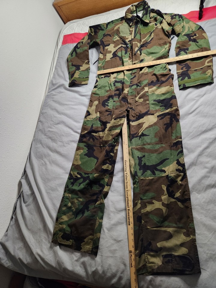 Military Coveralls Mechanic Cold Weather Woodland Camo Type I Sz Medium ...