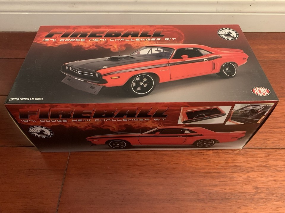 1/18 Acme A1806015 1971 Dodge Challenger R/T Shaker Fireball - Hemi ...
