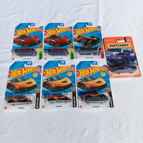 Hot Wheels Mclaren Lot Of 7 W1, SPEEDTAIL, 720s Spider & Formula E Gen3 ...