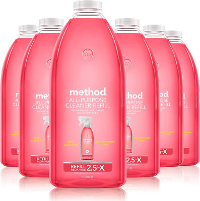 Method All Purpose Cleaner Refill Pink Grapefruit 68 Fl Oz Pack of 6 | eBay