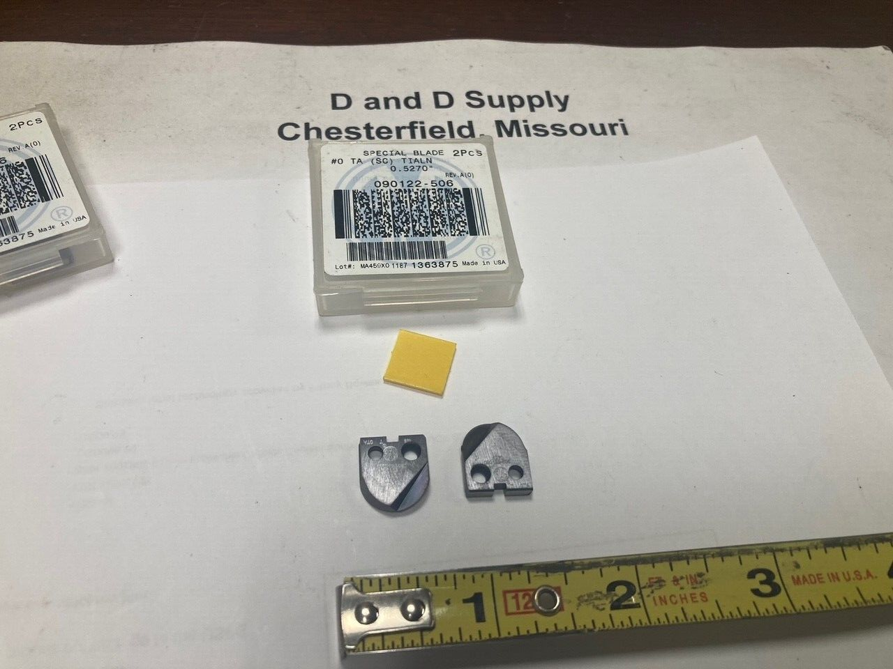 Lot of 2, ALLIED 090122-506, Spade Drill Inserts, .527" ,Super Cobalt ...