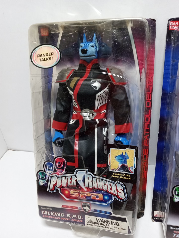 NEW LOT 4 Power Rangers SPD 12" Talking Figures Dolls Blue Red Green ...