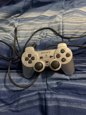 Official Sony PlayStation PS1/PS2 Dualshock Analog Controller Grey SCPH ...