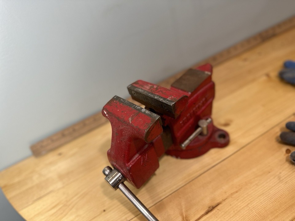 Craftsman Vise; No. 391-5180; Swivel Base for Work Bench; Original Red ...