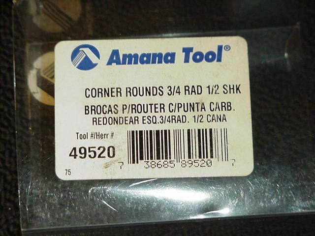 Amana Tool 49520 Corner Rounds 3/4 Inch Radius 1/2 Shank for sale ...