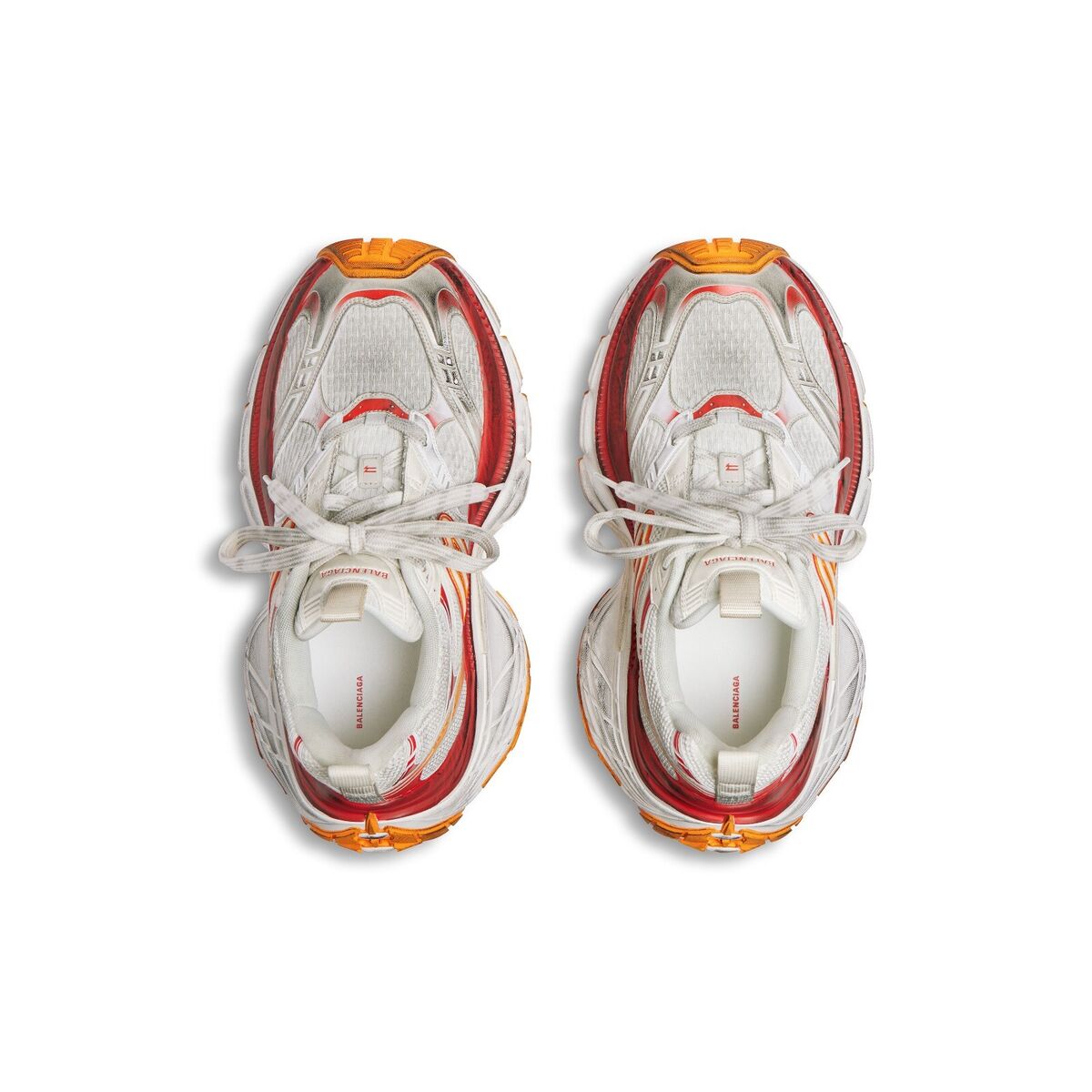 BALENCIAGA 10XL $1300 Women's White/Red/Orange Sneakers New BALENCIAGA 10XL $1300 Women's White/Red/Orange Sneakers New