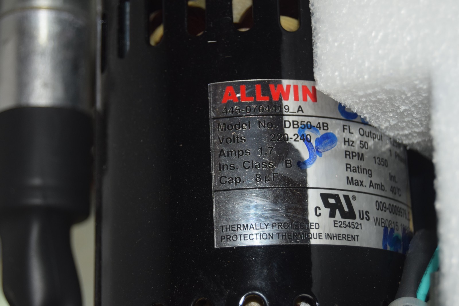 Motor Allwin DB50-4B With Vacuum Pump | eBay