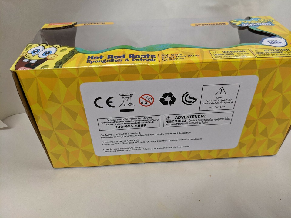 SPONGEBOB SQUAREPANTS HOT ROD BOATS PULL BACK ACTION 698143025853| eBay