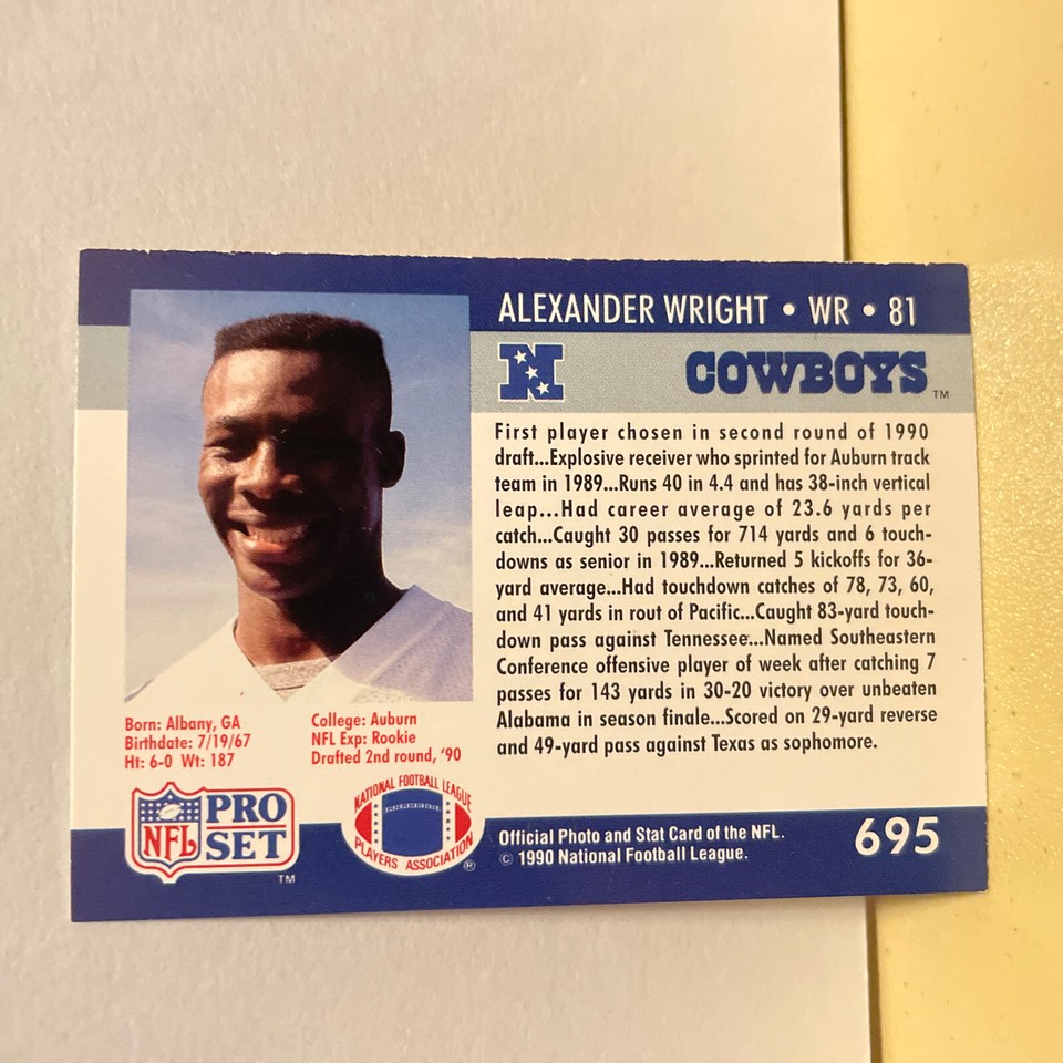 Alexander Wright -Auburn- Dallas Cowboys Autographed Rookie Card | eBay
