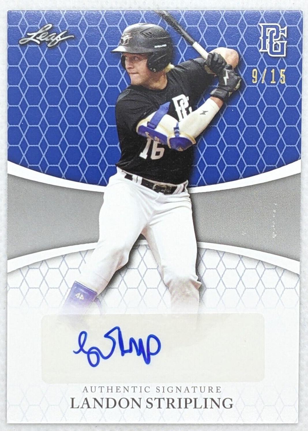 2022 Leaf Perfect Game National Showcase - Autographs Landon Stripling ...