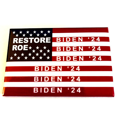 Biden Harris '24 Restore the Roe Pinback Button President Campaign Pin ...