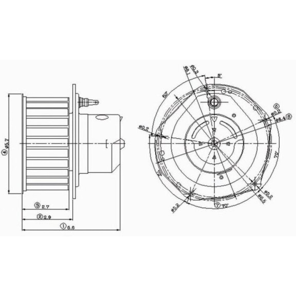 GPD 2311581 Blower Motors Front or Rear for Chevy Express Van Somerset ...