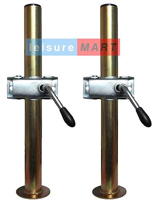 A Pair of Trailer Prop Stands Corner Steadies with Split Clamps 42mm ...
