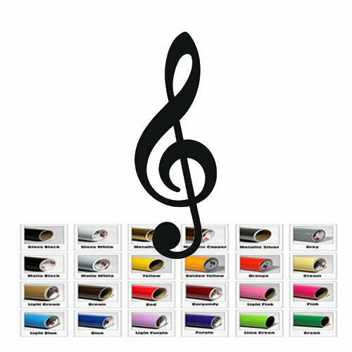 Treble Clef Music Note Vinyl Decal for Home Car Window Wall Music Words ...