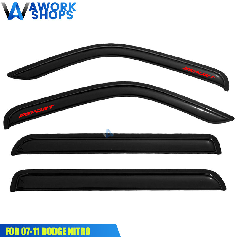 Fit 07-11 Dodge Nitro Window Visors Vent Rain Guard Shade Deflector w ...