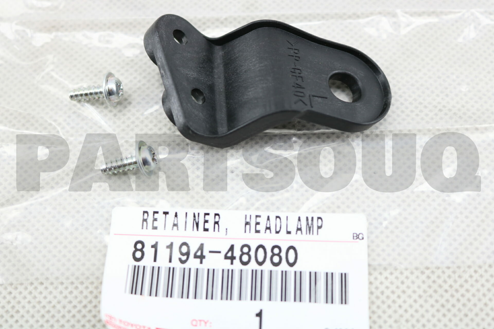 8119448080 Genuine Toyota RETAINER, HEADLAMP PROTECTOR, UPR LH 81194 ...