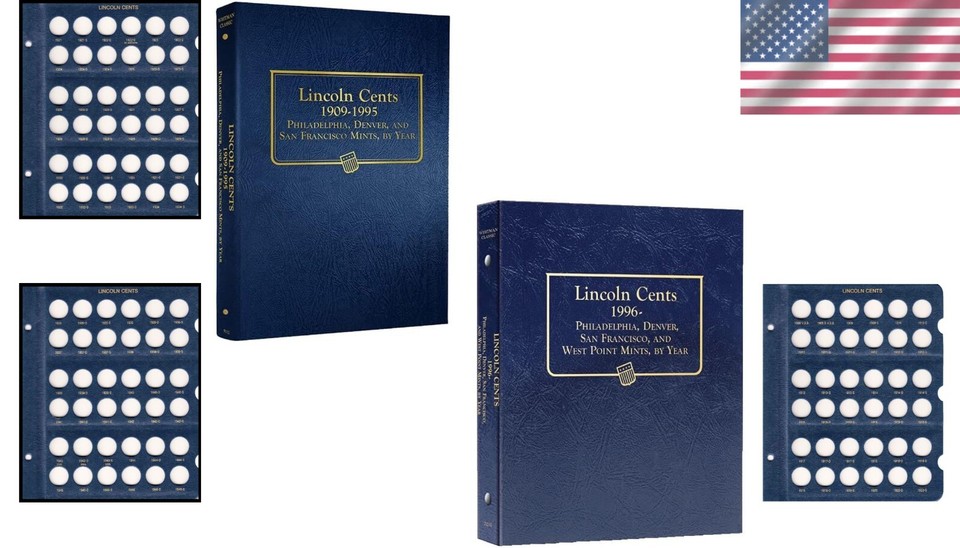 Elegant Lincoln Cent Coin Album - 1909 to 2024, Secures and Displays ...