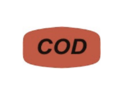 1000 each COD fish Merchandise Food Labels Fl Red Black Stickers .625 x ...