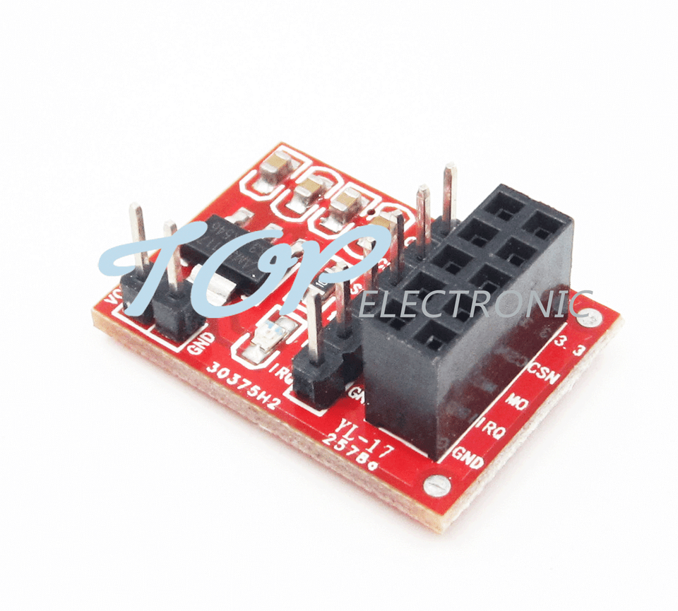 5PCS Socket Adapter plate Board 10 Pin NRF24L01+ Wireless Transceive ...